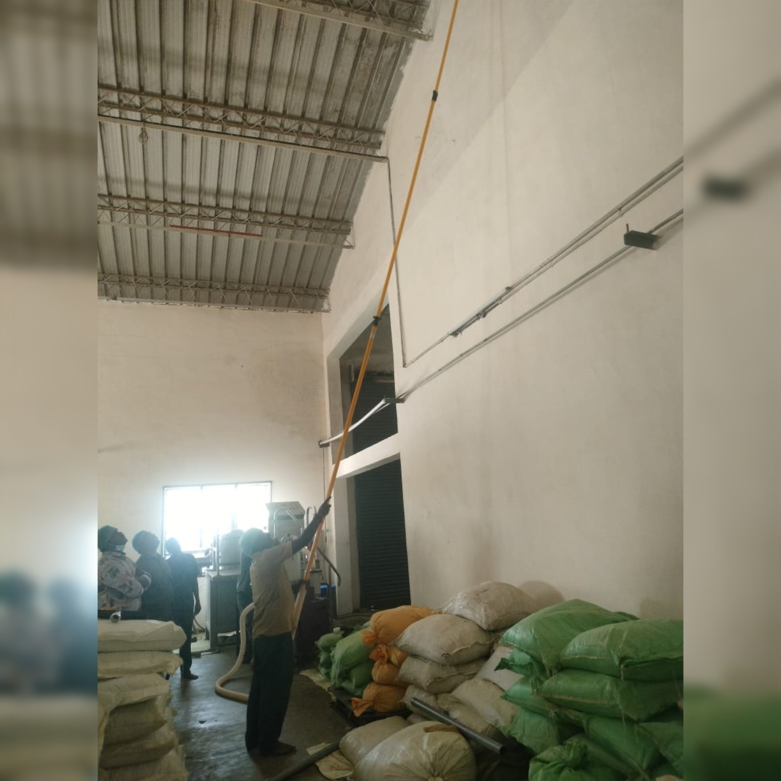 High Roof Spider Web Cleaning with Cleantek Industrial Vacuum...