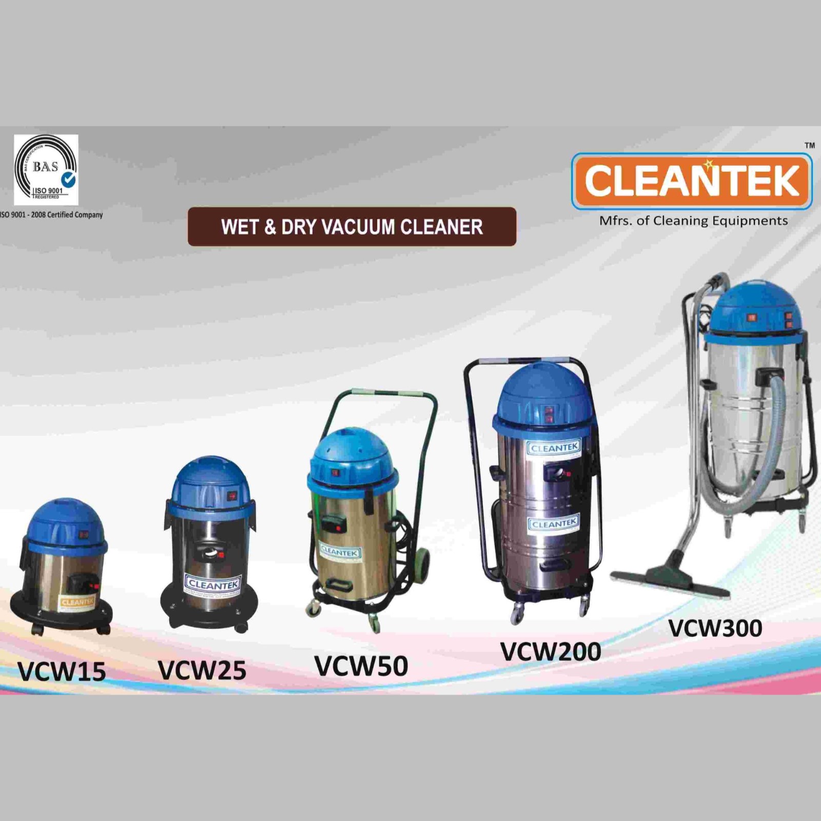VCW50 wet and Dry Vacuum Cleaner | Cleantek Industrial Product